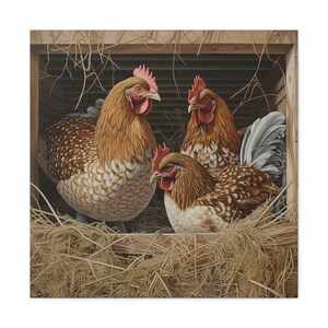Country Chickens Art Print Wall Artwork Farm Chickens Wall Print ...