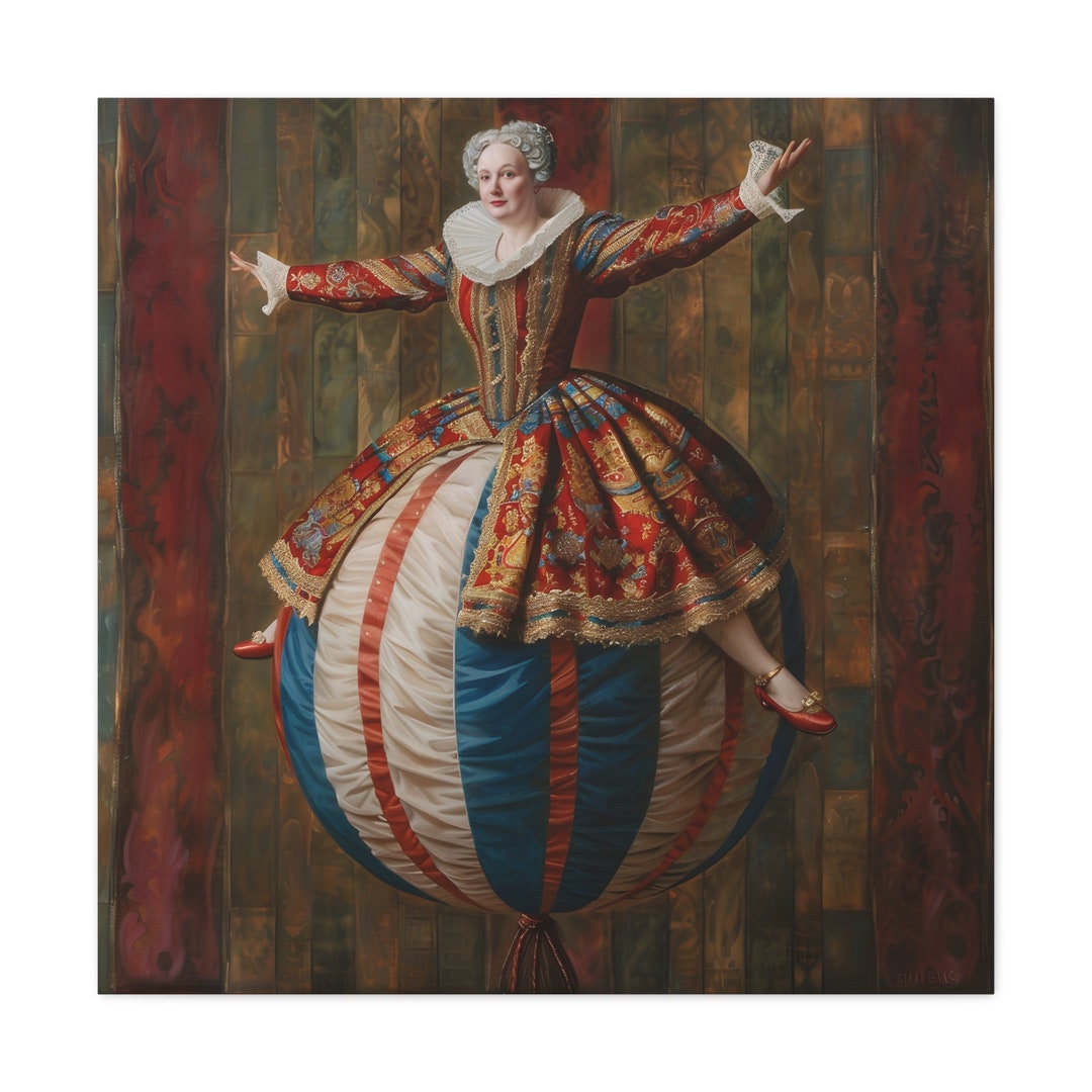 Victorian Circus Acrobat Canvas Print Lady Circus Performer Wall Art ...