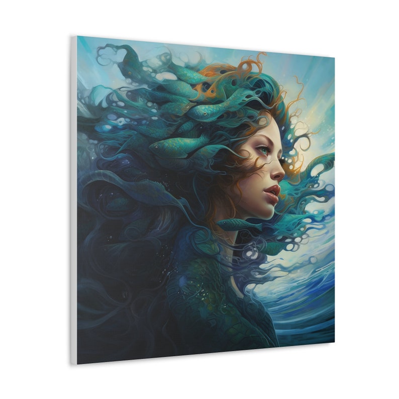 Ocean Goddess Wall Art Sea Goddess Art Print Abstract Ocean Mistress ...