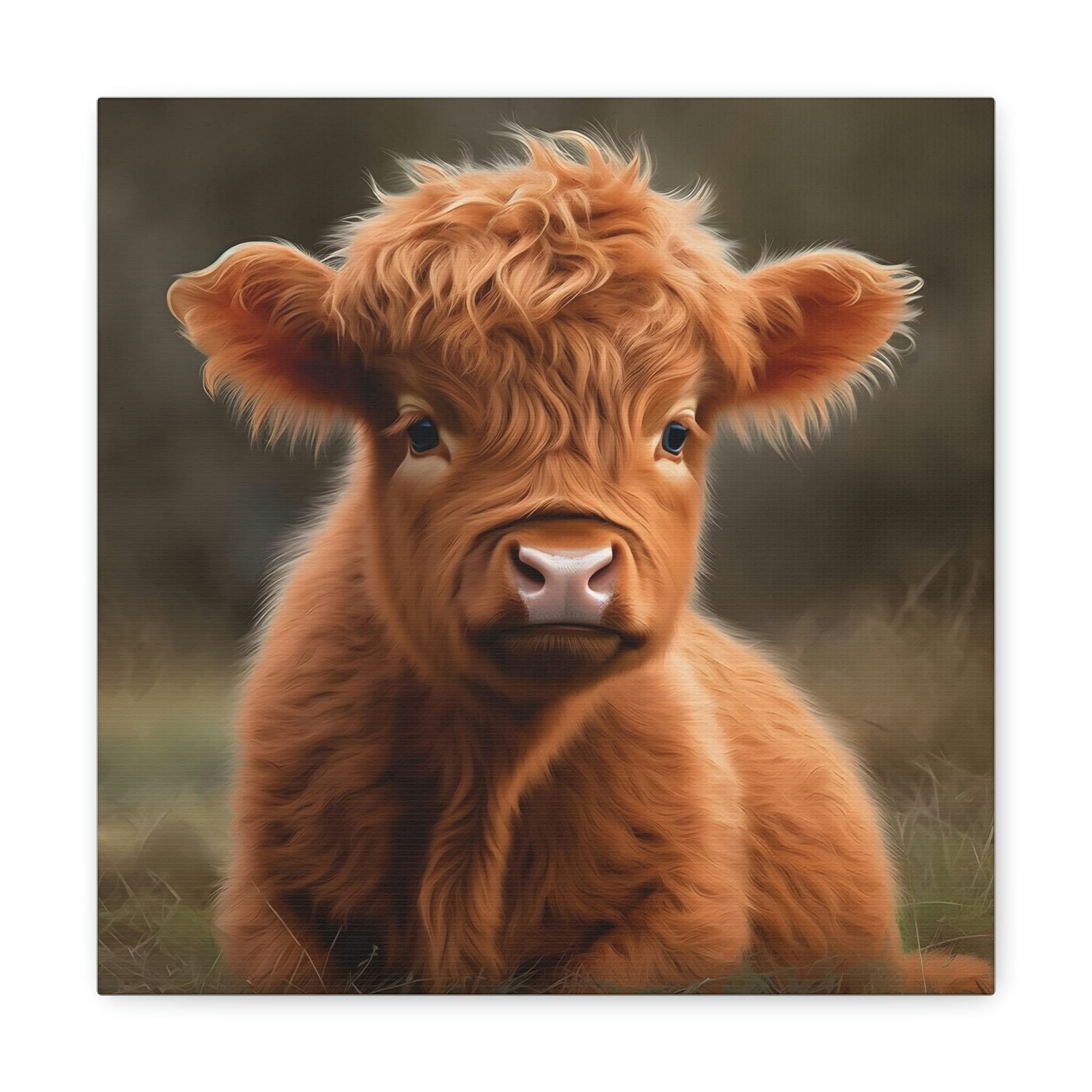 Baby Highland Cow Print Animal Print Calf Pastoral Wall Art Highland ...