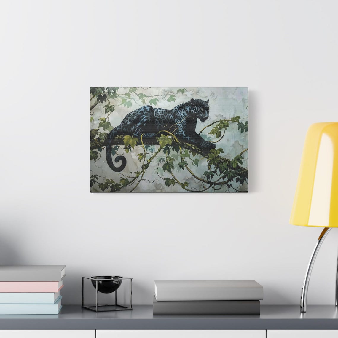 Black Jaguar Canvas Print: Tropical Jungle Cat Wall Art - Etsy
