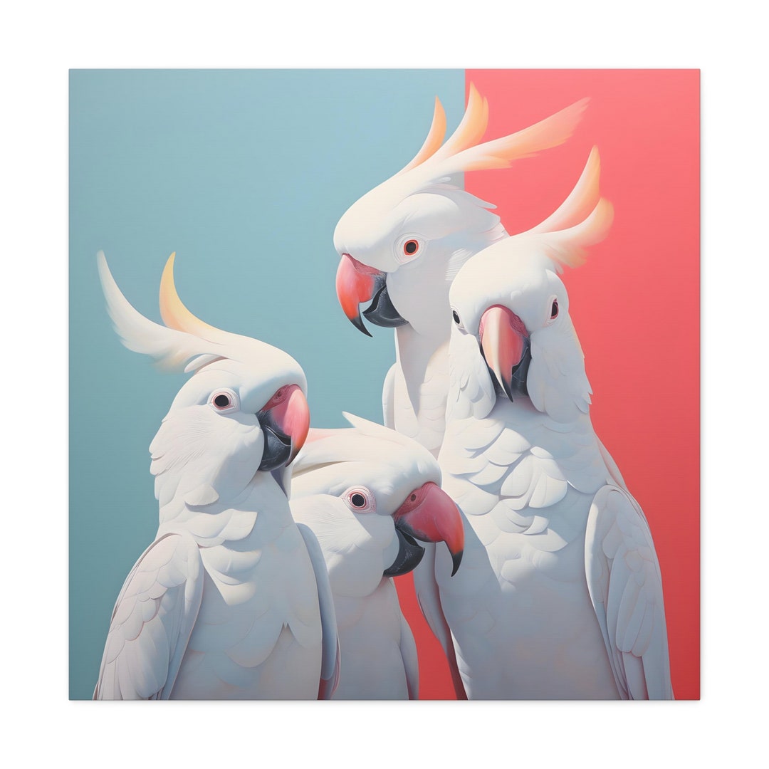 Cockatoos Wall Art Tropical Birds Art Print Parrot Grouping Wall Art ...