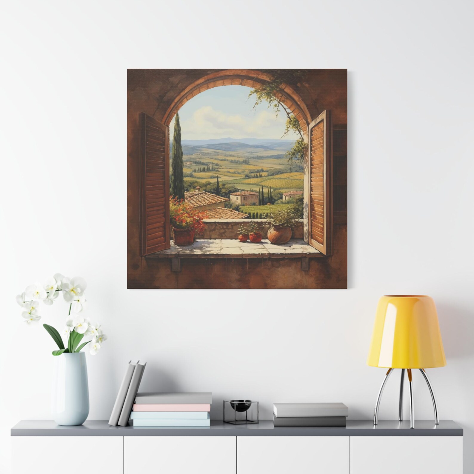 Tuscan Landscape Canvas Wall Art: Rustic Italian Countryside Decor - Etsy