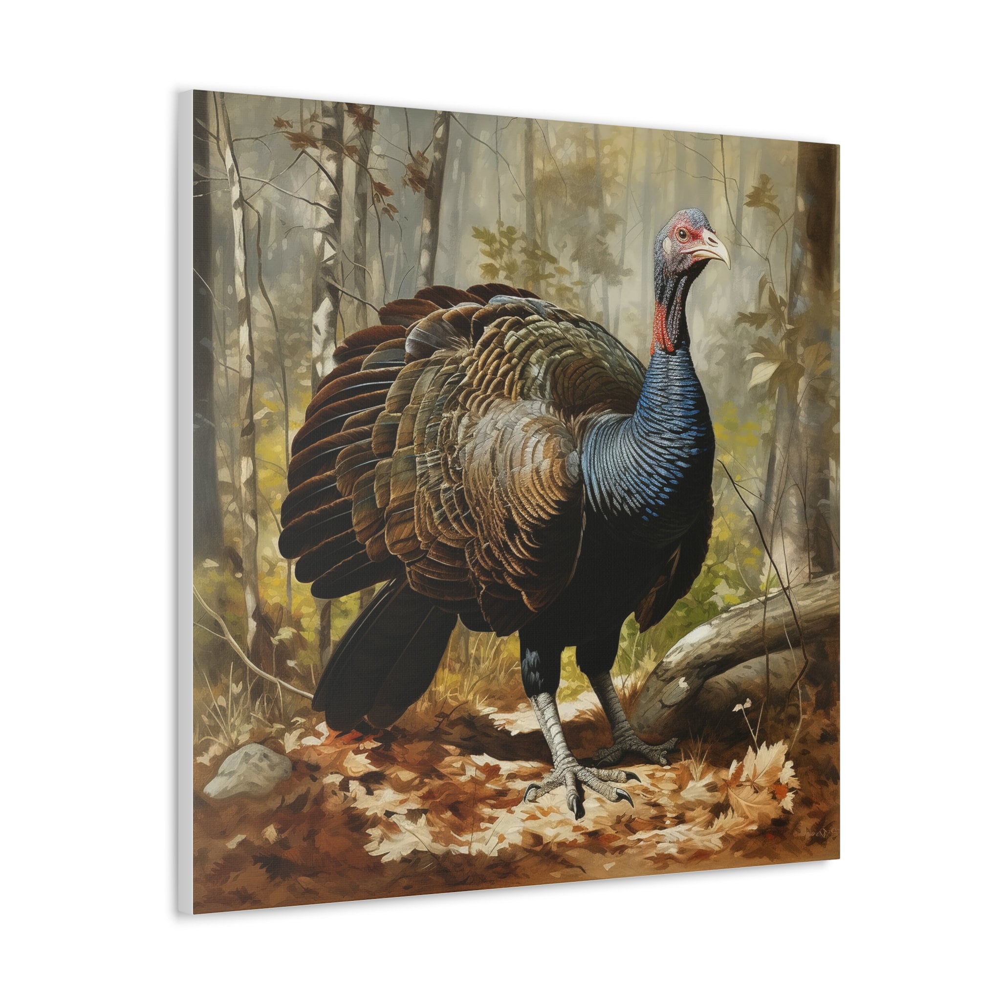 Wild Turkey Wall Art Bird in the Woods Art Print Wild Male - Etsy