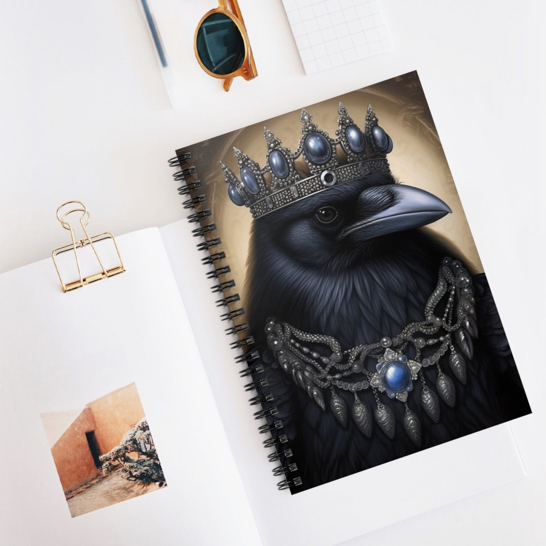Raven Journal Spiral Notebook Personal Journal Black Crow Portrait ...