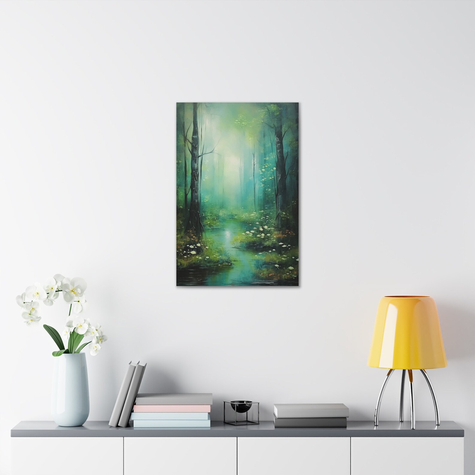 Relaxing Forest Print Wall Art Abstract Landscape Print Soothing Forest ...