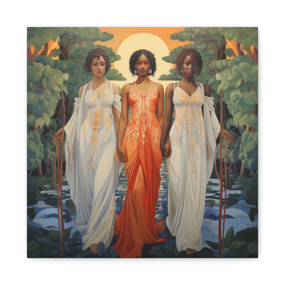 The Three Graces Canvas Print: Black Women Art, Greek Mythology - Etsy