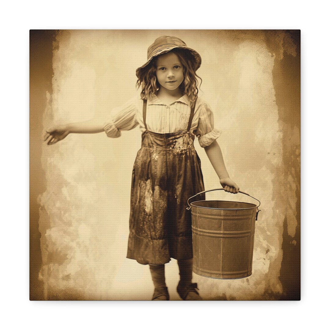 Old West Farm Art Western Print Young Girl Western Clothes Artwork Old ...