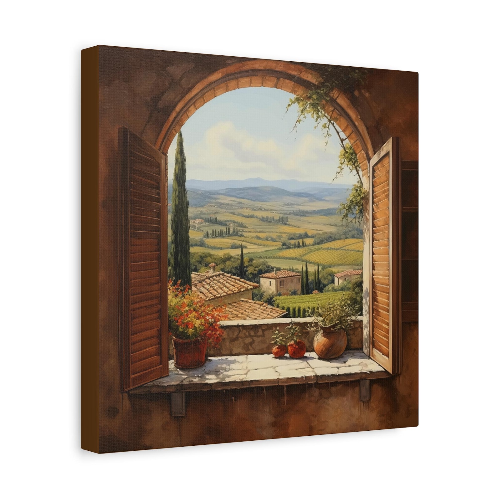 Tuscan Landscape Canvas Wall Art: Rustic Italian Countryside Decor - Etsy