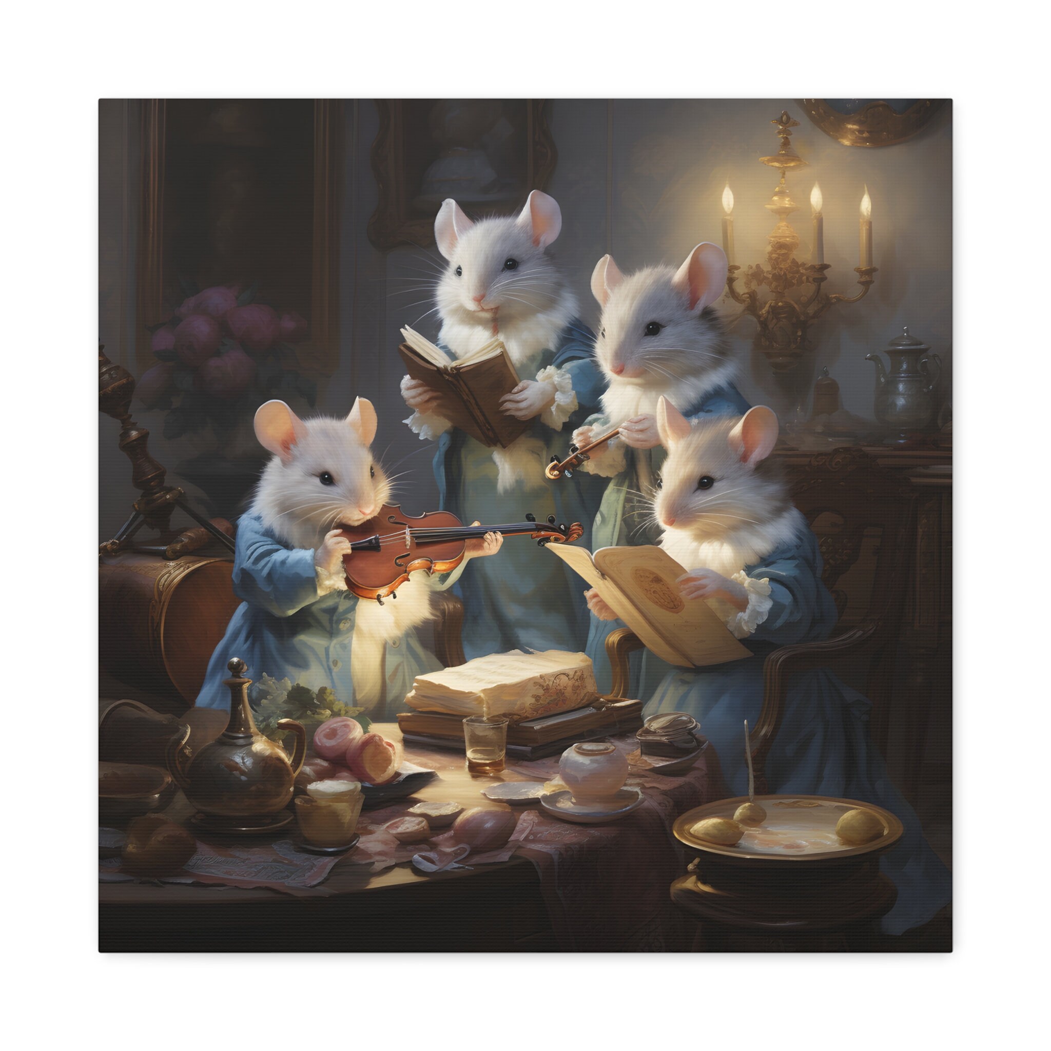 Mozart's Mice Wall Art Musical Mice Wall Print Musicians - Etsy