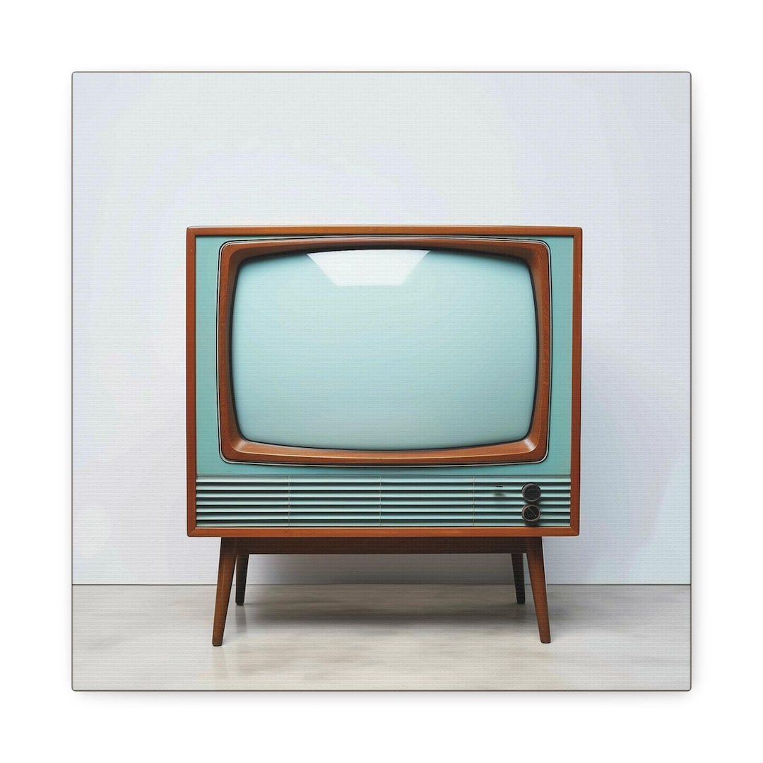 Retro TV Art Print: Mid-century Modern Television Canvas - Etsy