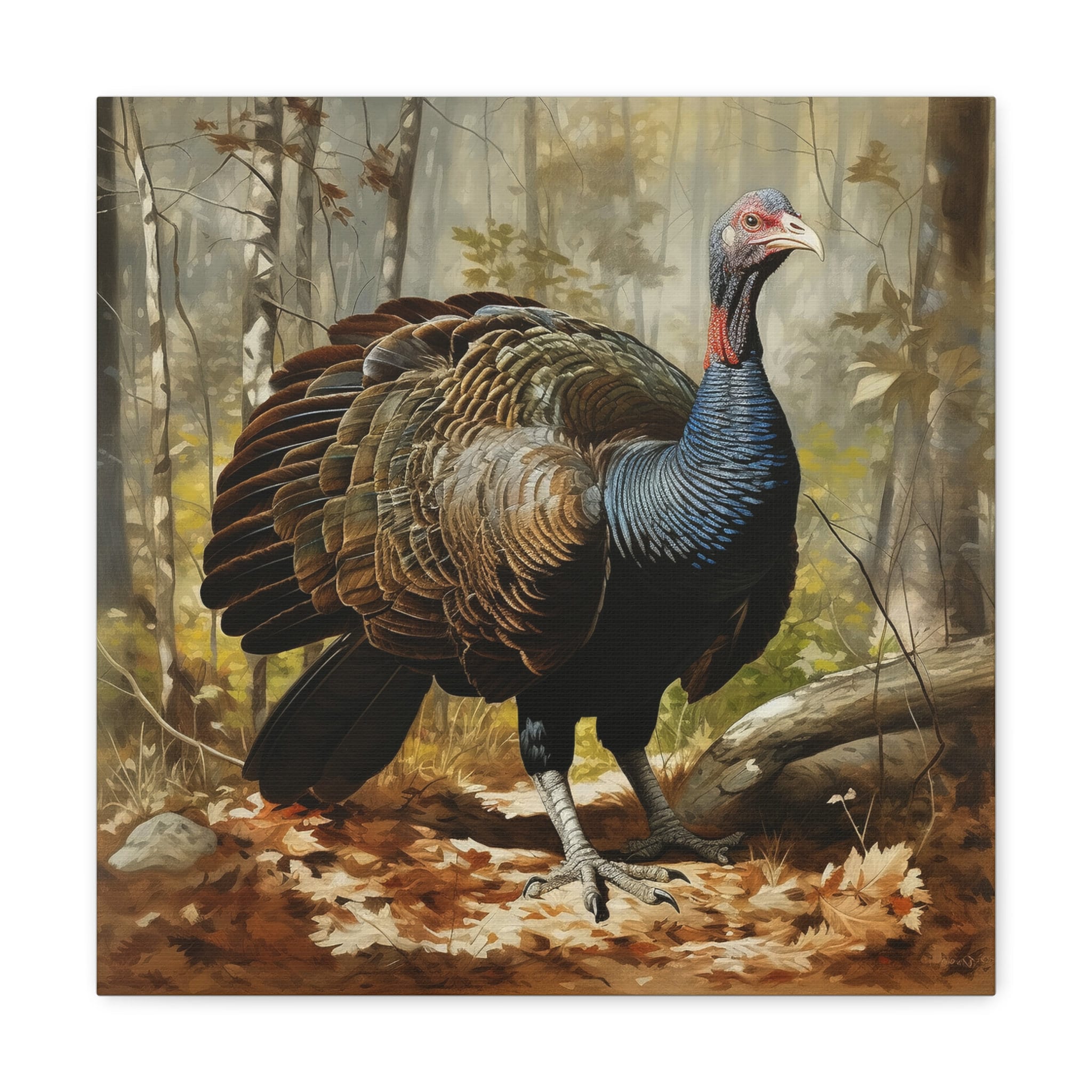 Wild Turkey Wall Art Bird in the Woods Art Print Wild Male - Etsy