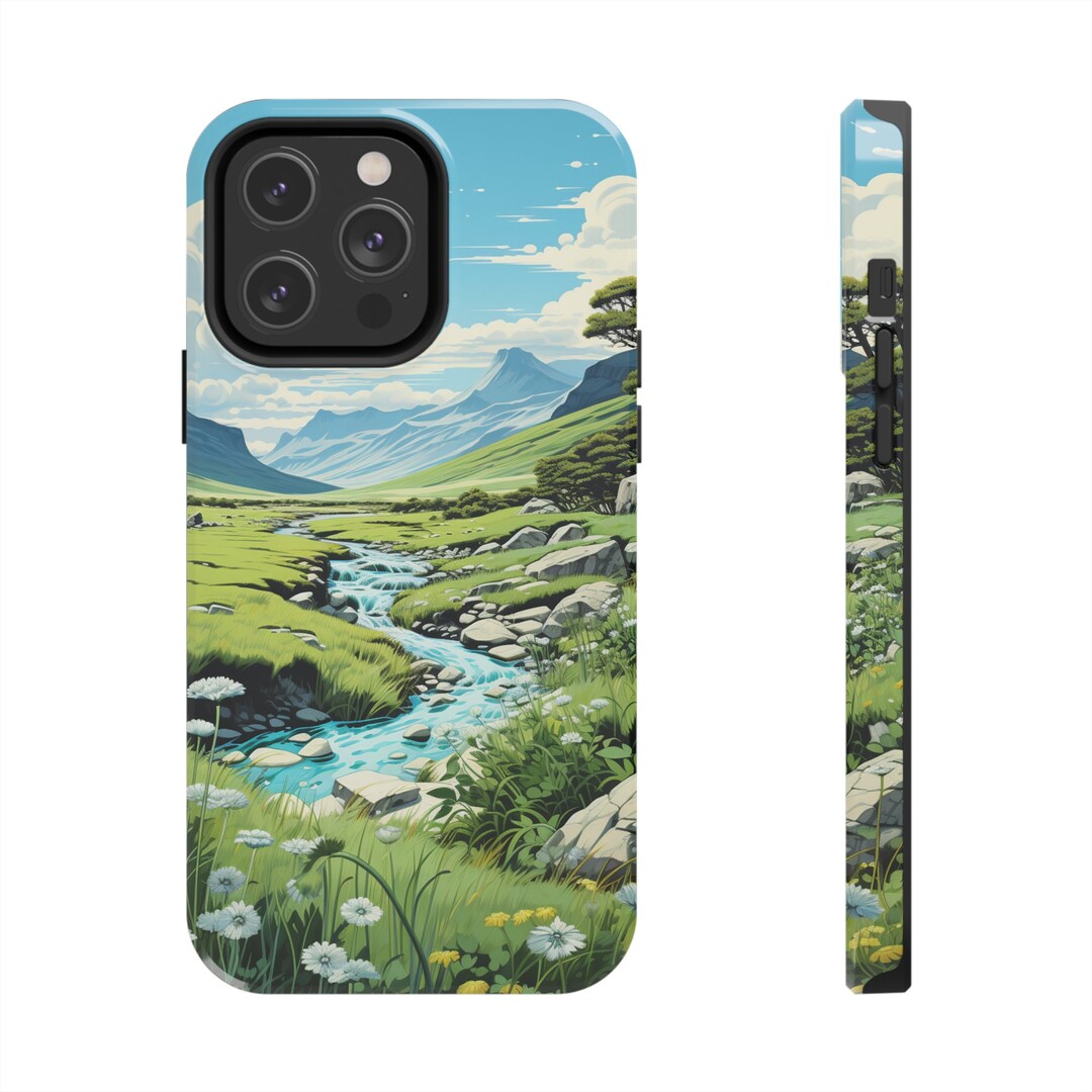 Green Nature Meadow and Water Tough Phone Cases - Etsy