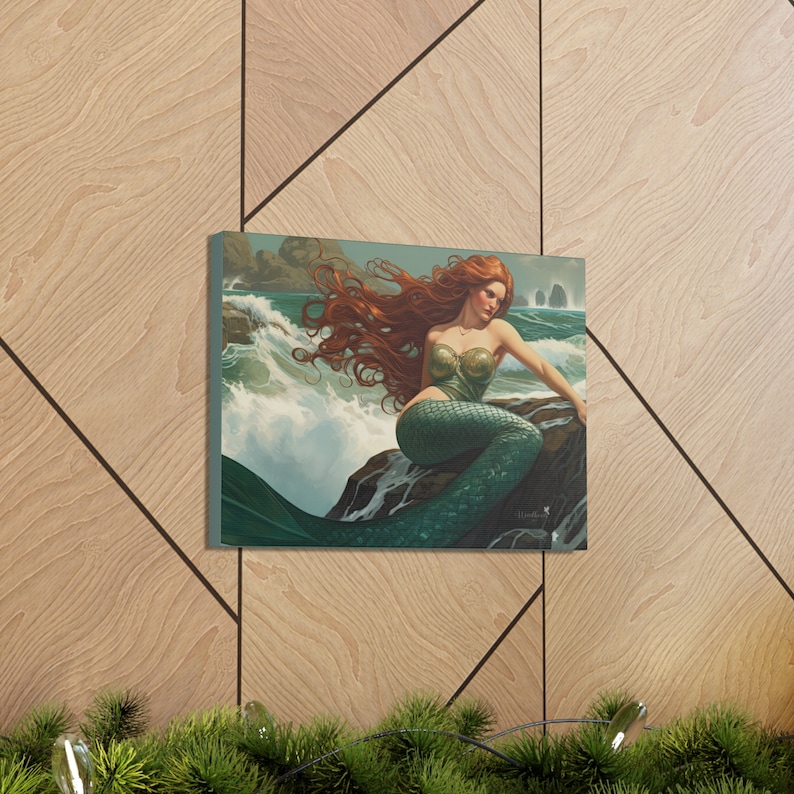 Bring the Storm Mermaid / Red Haired Siren / Ocean / Fantasy - Etsy