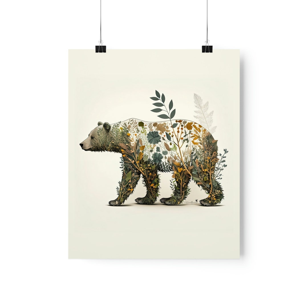 Wild Thing Bear From the Animal Botanicals Collection, Premium Matte ...