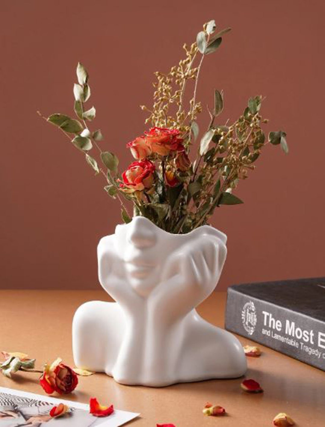 Artistic Female Form Face Vase Art Vase for Home Office - Etsy