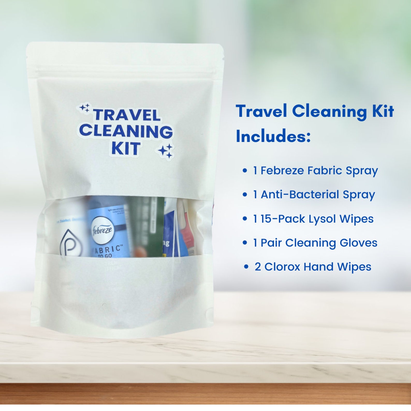Travel Cleaning Kit, Hotel Room Cleaning Kit, Travel Size Cleaning Kit ...