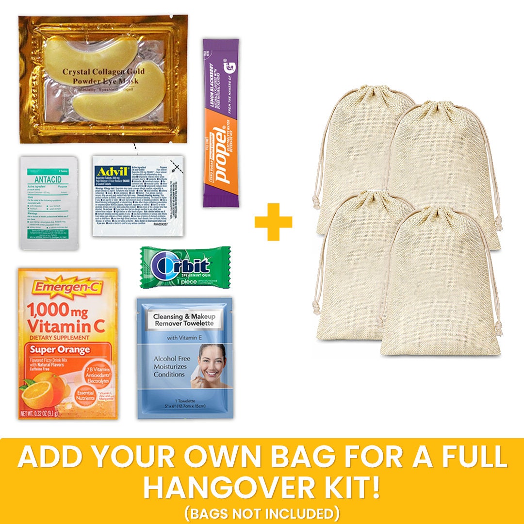 Bulk Hangover Kit Supplies for Bachelorette Parties, Weddings ...