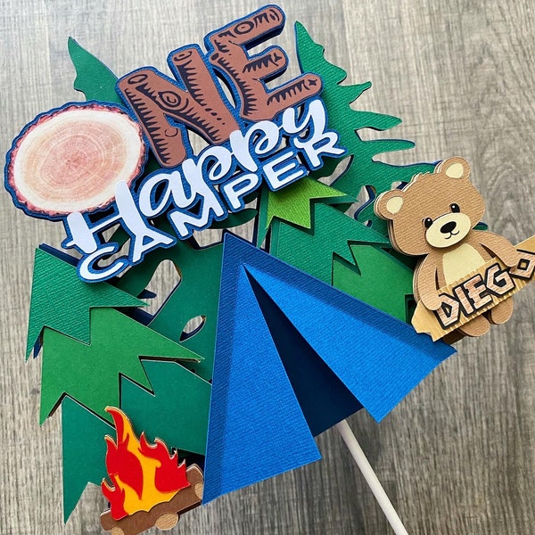 Camping Cake Topper - Etsy