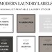 Printable Laundry Sticker | Modern Laundry Labels | Minimalist Laundry ...
