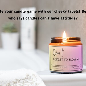Funny Candle Label Template: Sassy Witty Designs (canva Editable, 2x2 ...