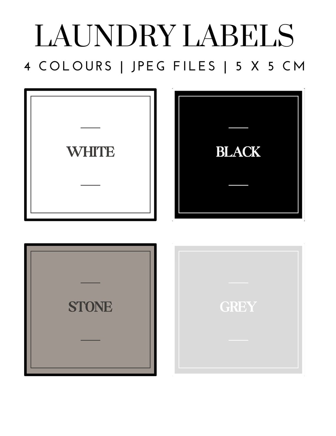 Printable Laundry Sticker | Modern Laundry Labels | Minimalist Laundry ...