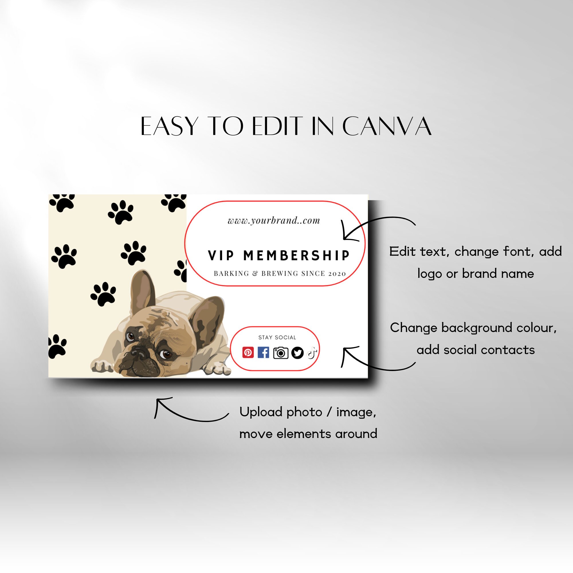 Editable Membership Card, VIP Membership, Loyalty Card, Editable ...