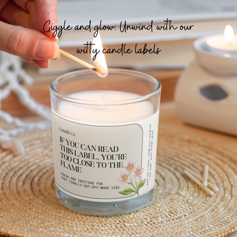 Editable Candle Label Bundle, Funny Candy Labels, Custom Candle Labels ...