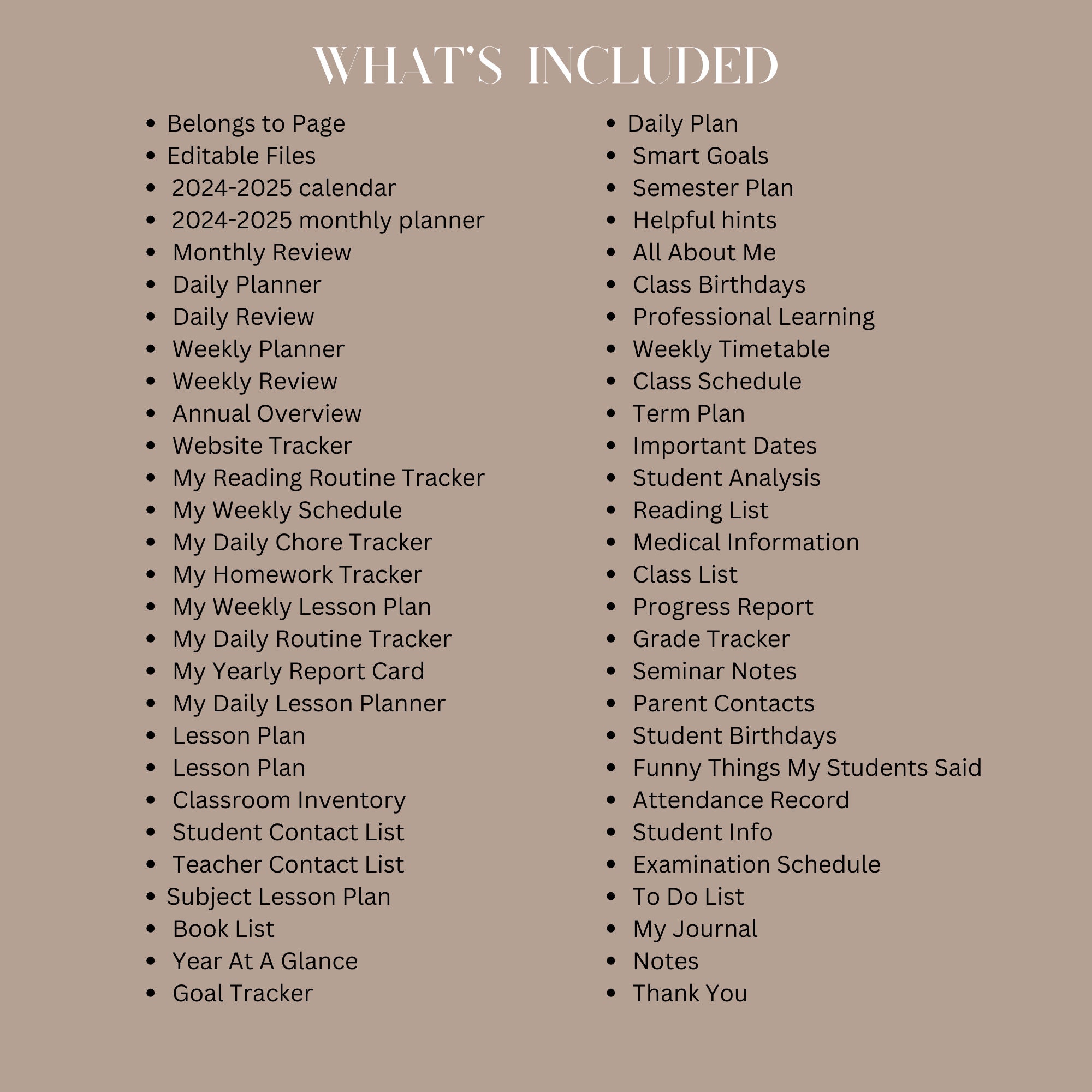 Printable Teacher Planner Boho Theme 2024, Digital Teacher Planner ...