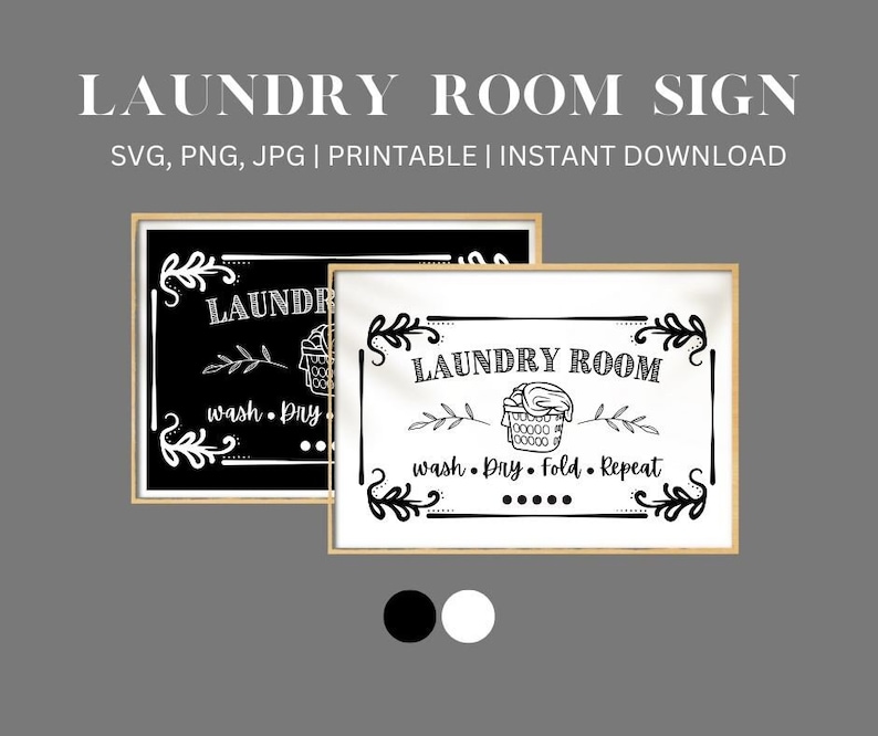 Laundry Room Sign: Vintage Wash Dry Fold Poster (digital Download) - Etsy