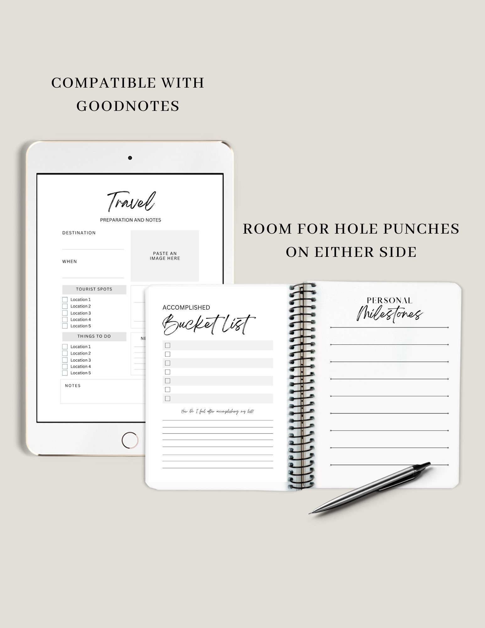 The Ultimate Bucket List, Bucket List Journal, Printable Bucket List ...