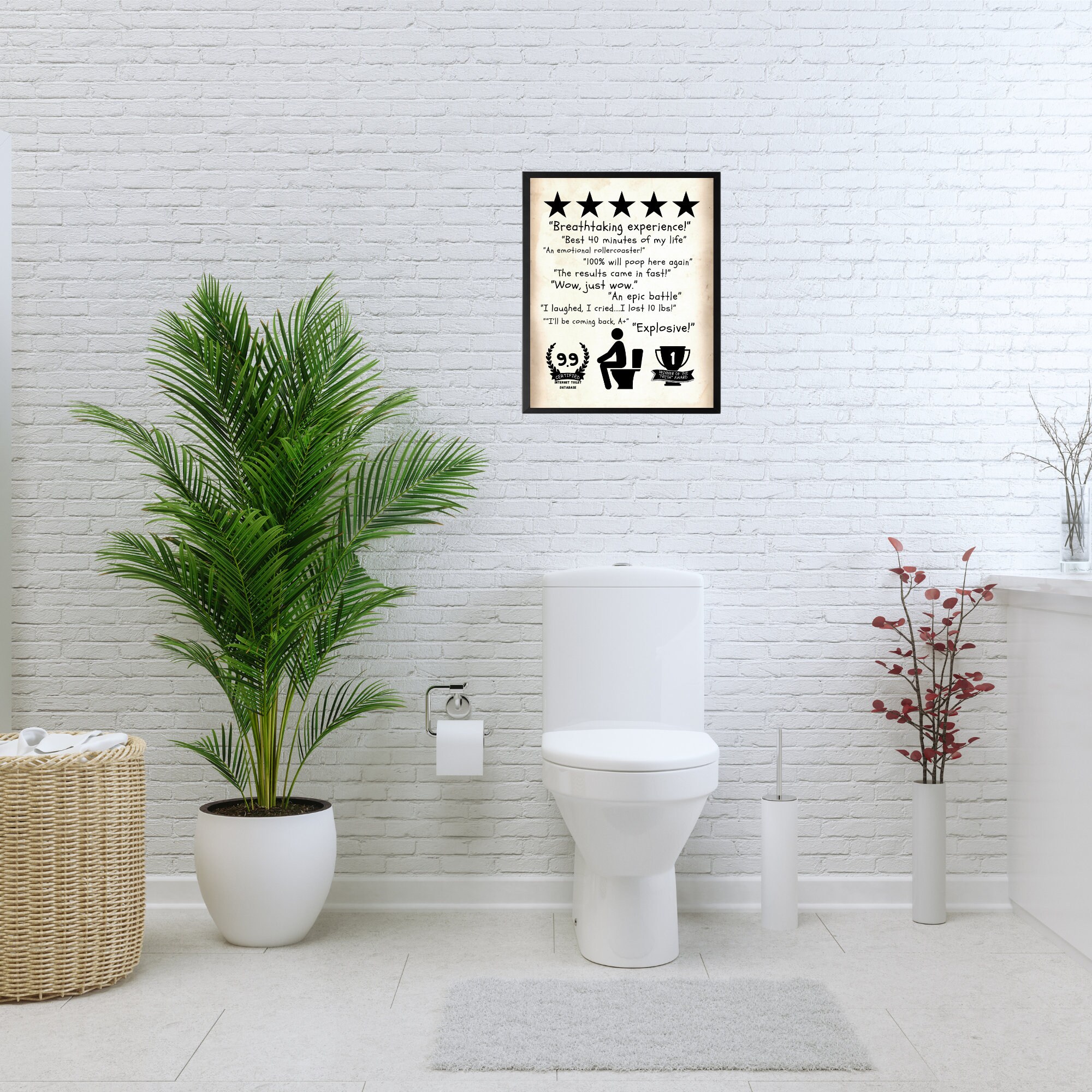 Funny Bathroom Reviews Sign: Printable Wall Art (SVG, JPG, PNG) - Etsy