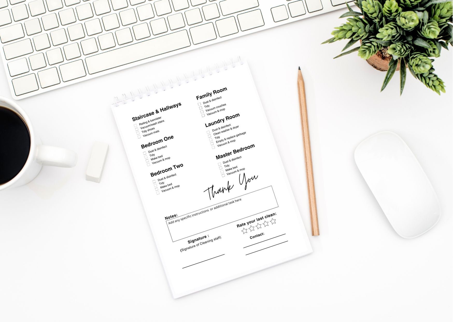 Customizable Cleaning Checklist Template for Business - Etsy