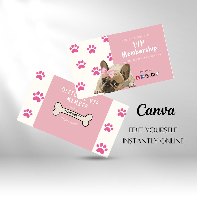 Editable Membership Card, VIP Membership, Loyalty Card, Editable ...