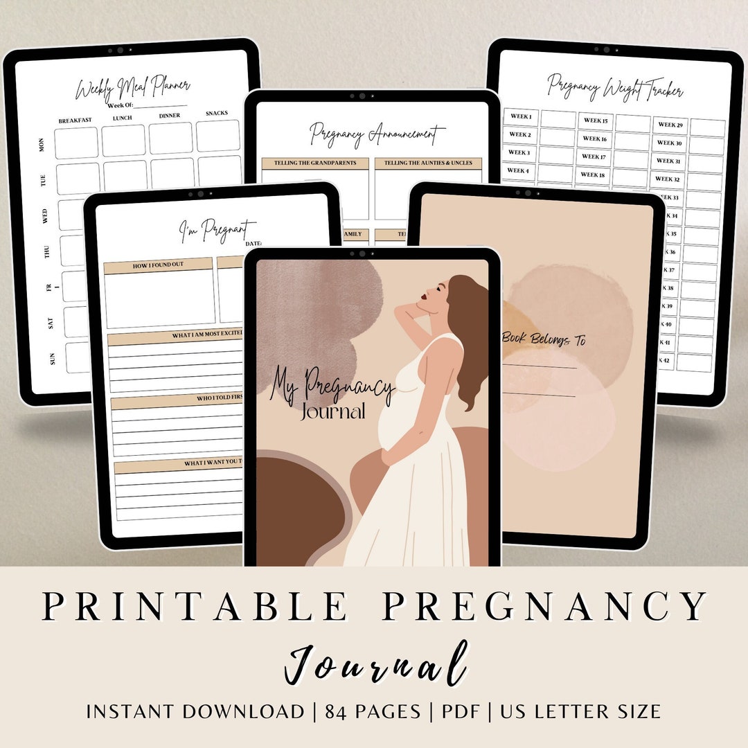 Pregnancy Planner Printable, Printable Pregnancy Journal, Boho ...