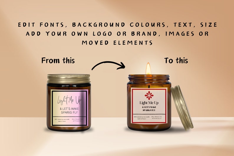 Editable Candle Labels, Editable Candle Templates, Funny Candle Labels ...