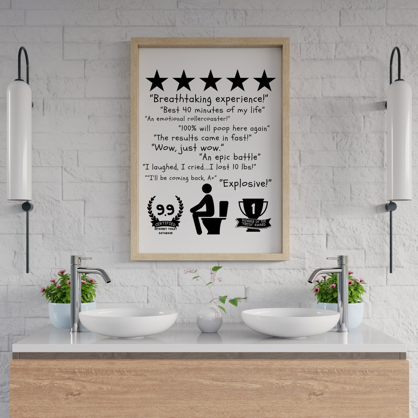 Funny Bathroom Reviews Sign: Printable Wall Art (SVG, JPG, PNG) - Etsy