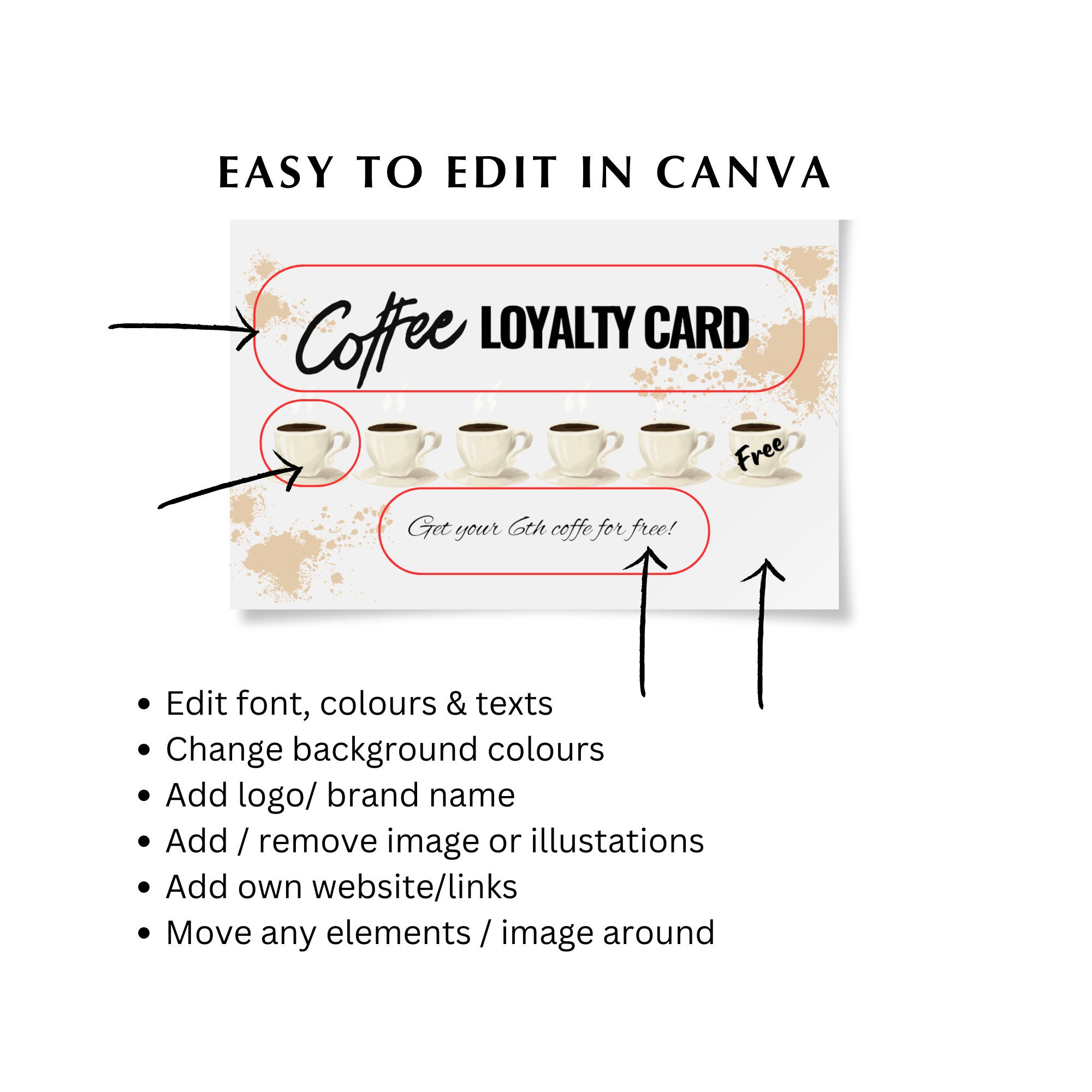 Editable Loyalty Card Template: Business VIP Membership (PDF) - Etsy