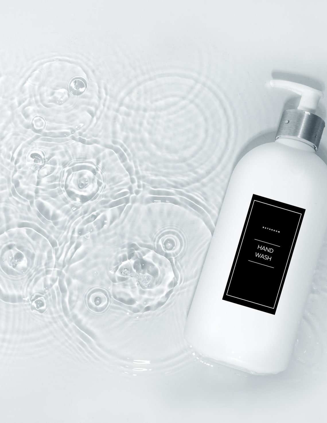 Modern Bathroom Labels | Minimalist Labels | Bathroom Sticker ...