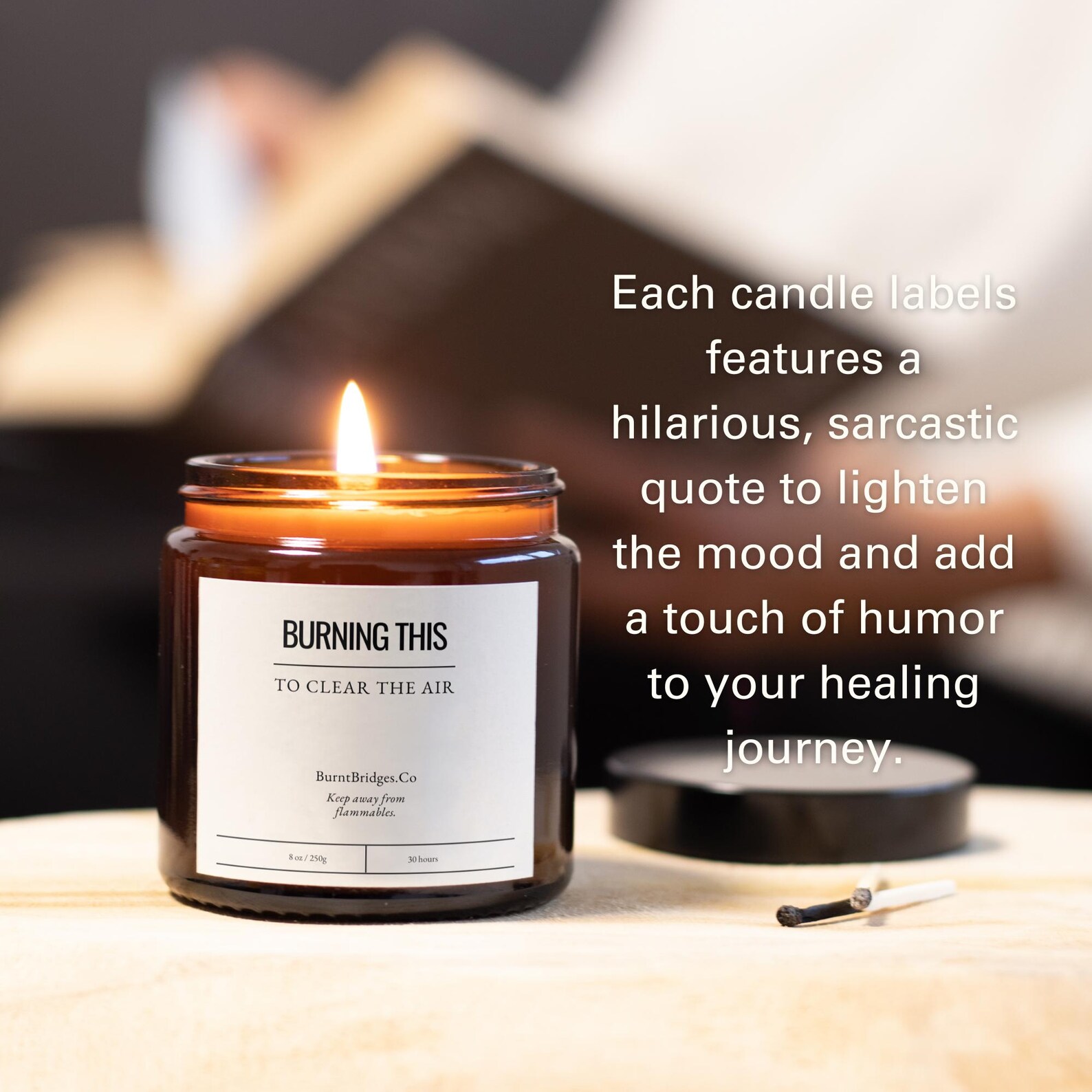 Funny Candle Label Template: Sassy Heartbreak Humor (digital Download ...