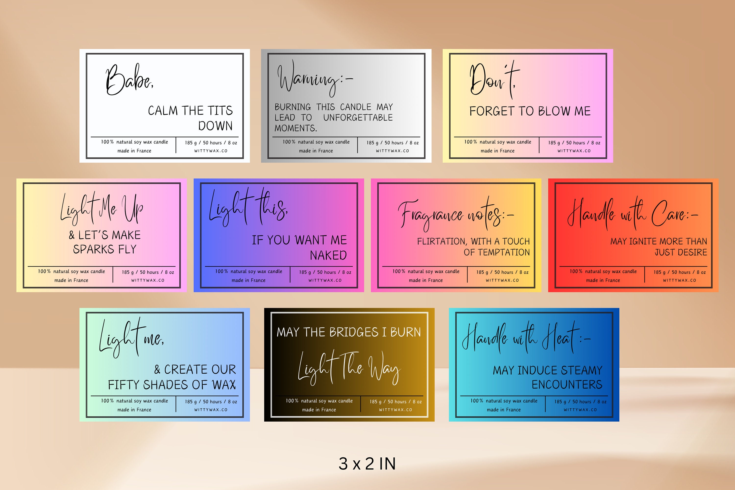 Editable Candle Labels, Editable Candle Templates, Funny Candle Labels ...