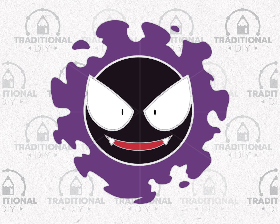 Gastly Face | Pokemon Art | SVG Bundle | Digital Design File Download ...