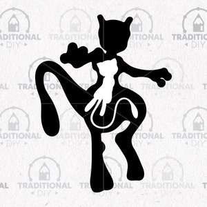 Mew & Mewtwo Design | Pokemon Evolutions | SVG Bundle | Digital File ...