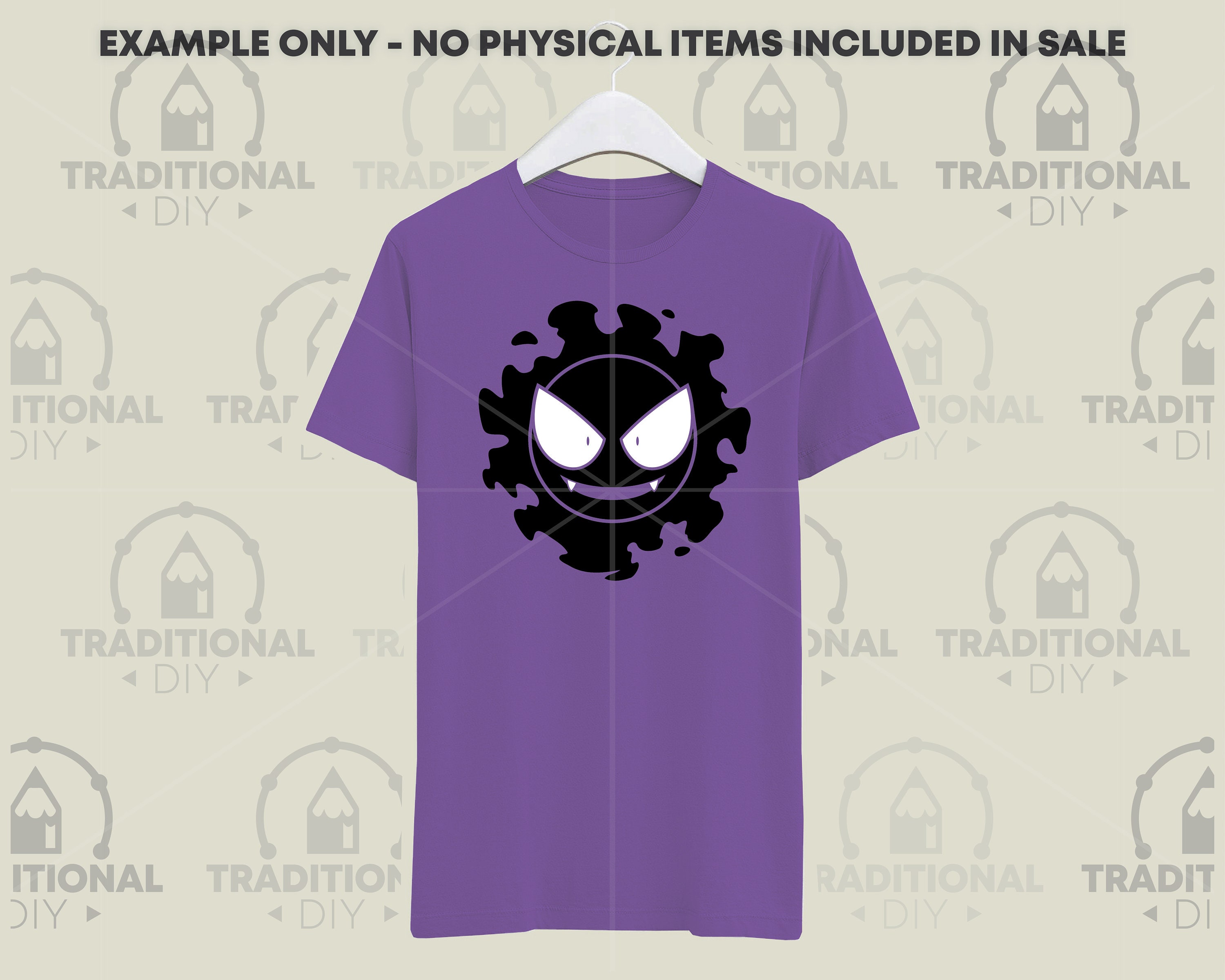 Gastly Face Pokemon Art SVG Bundle Digital Design File Download for ...