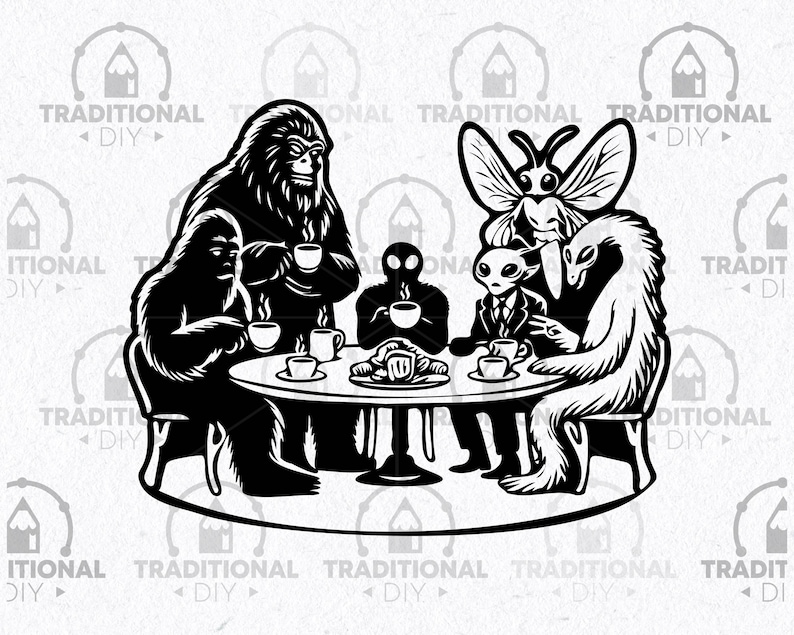 Cryptid Cafe | Cryptid & Mythology Shirt Design | SVG Bundle | Digital ...