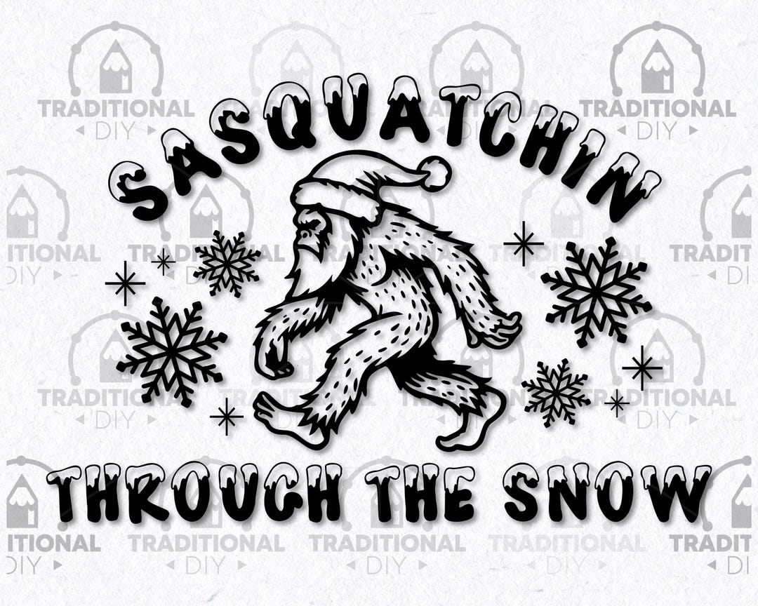 Sasquatch Christmas SVG Bundle: Bigfoot Shirt Design (digital Download ...