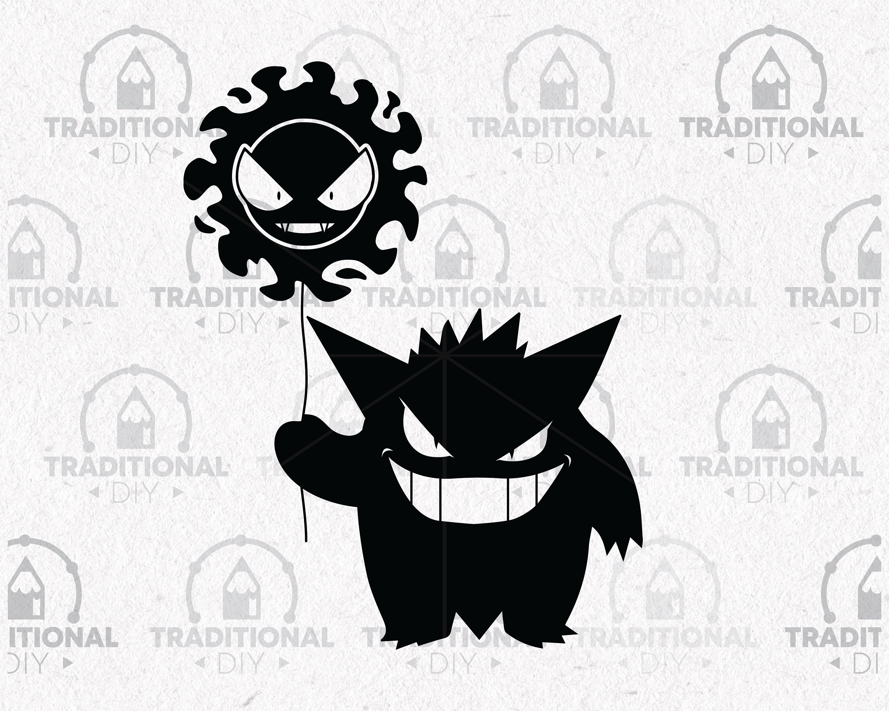 Gengar it Balloon Pokemon Design SVG Bundle Digital File Download for ...