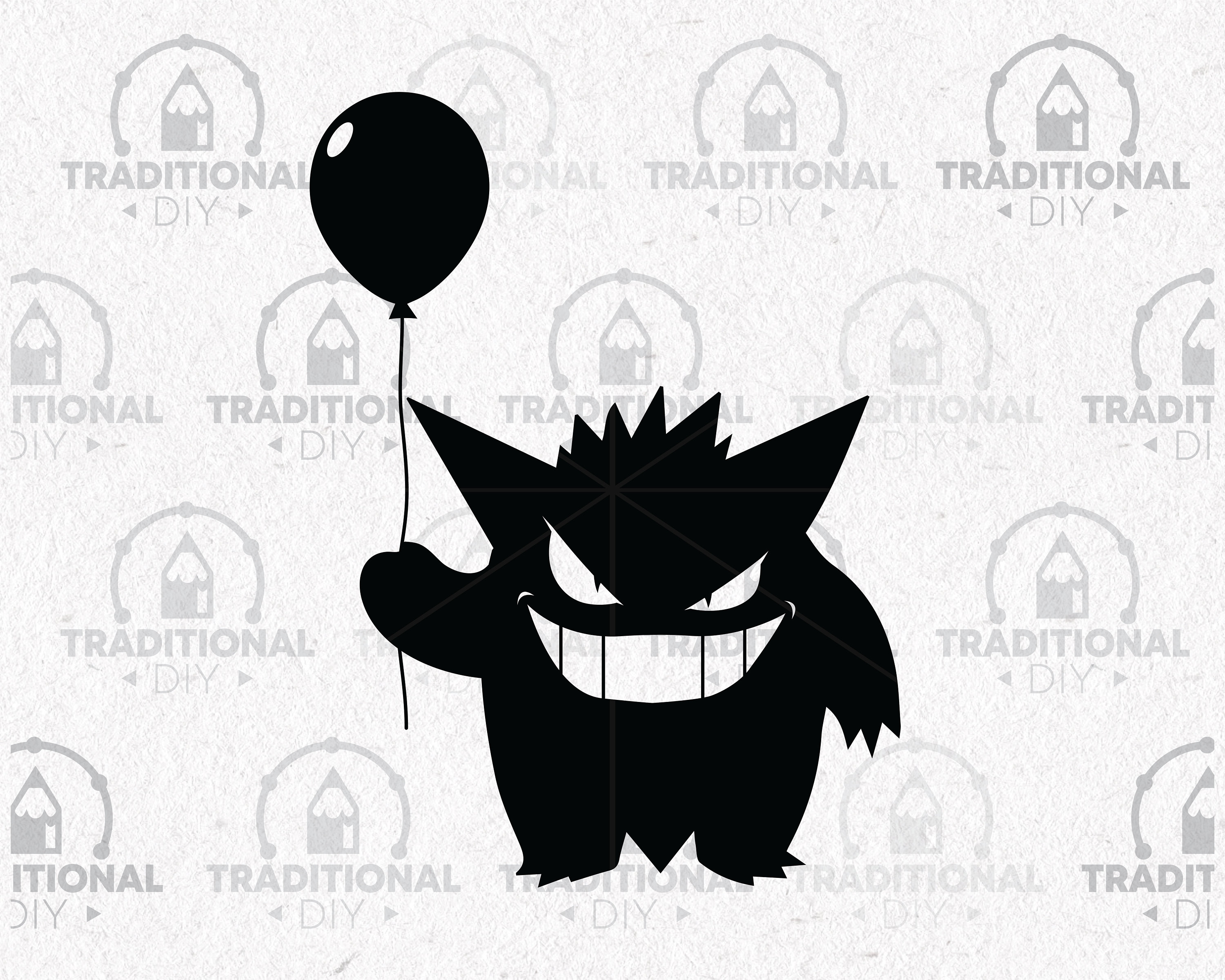 Gengar "it" Balloon | Pokemon Parody Design | SVG Bundle | Digital File ...