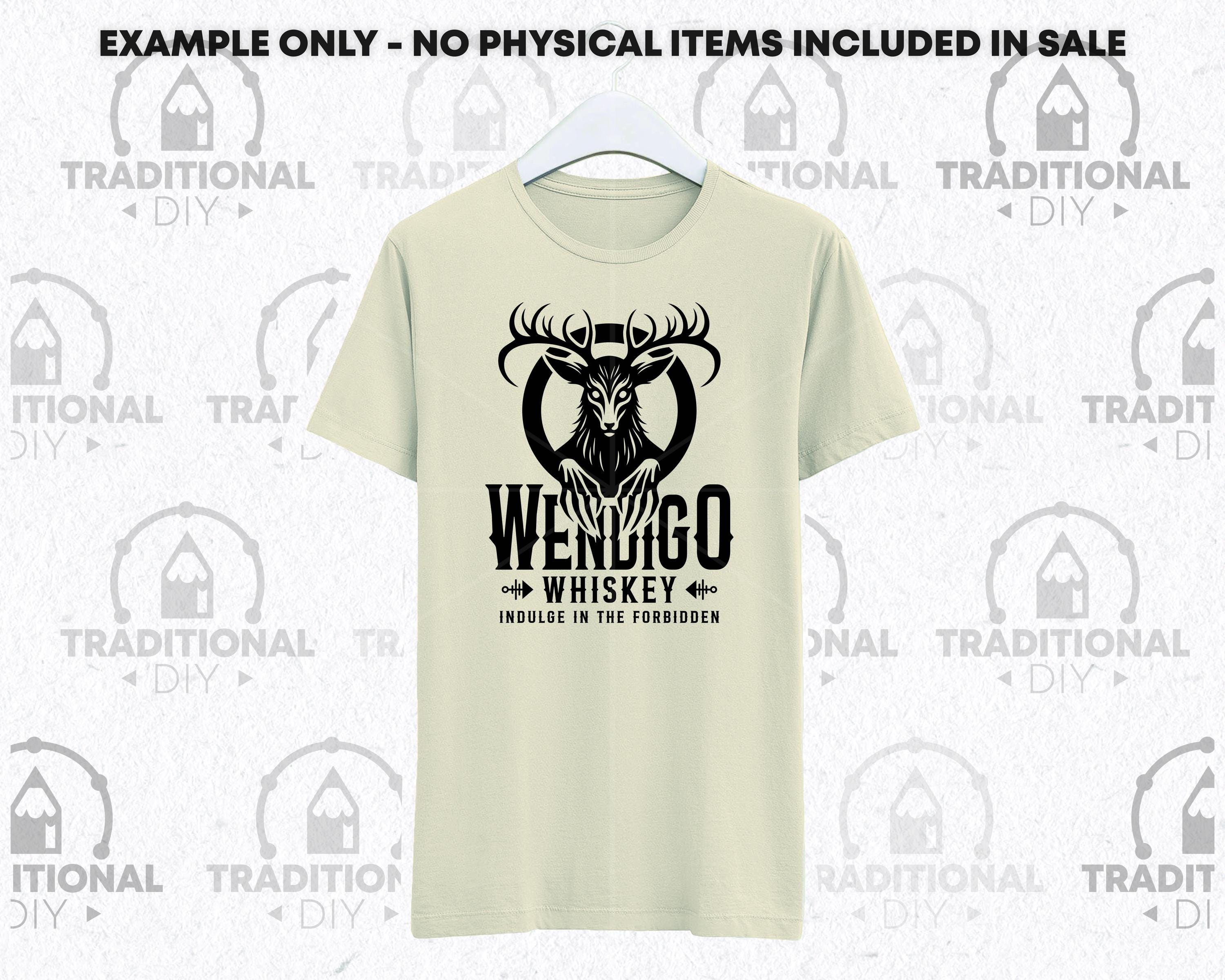 Wendigo Whiskey Cryptid & Mythology Shirt Design SVG Bundle Digital ...