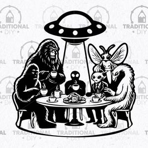 Cryptid Cafe | Cryptid & Mythology Shirt Design | SVG Bundle | Digital ...